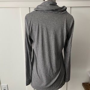 LOFT | Tops | Striped Crossover Hem Cowl Neck Top | Poshmark